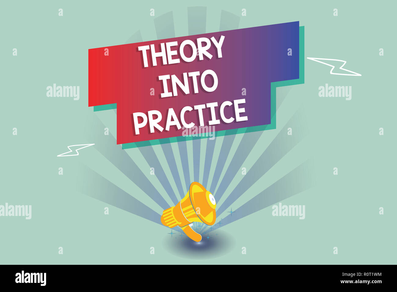 Text sign showing Theory Into Practice. Conceptual photo Hands on ...