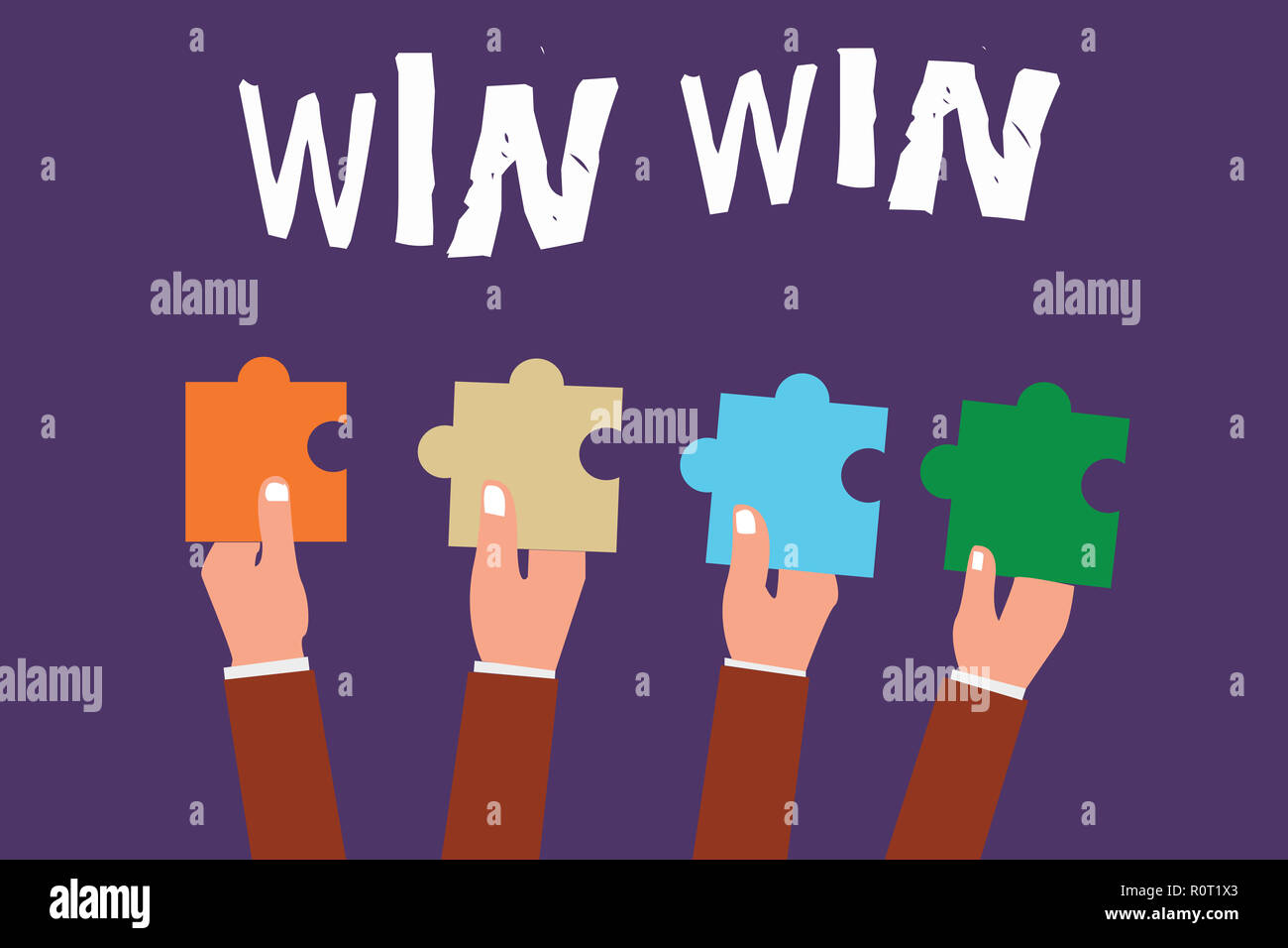 Word writing text Win Win. Business concept for Strategy for both parts ...