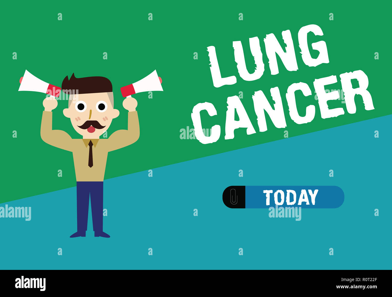 Handwriting text writing Lung Cancer. Concept meaning Uncontrolled ...