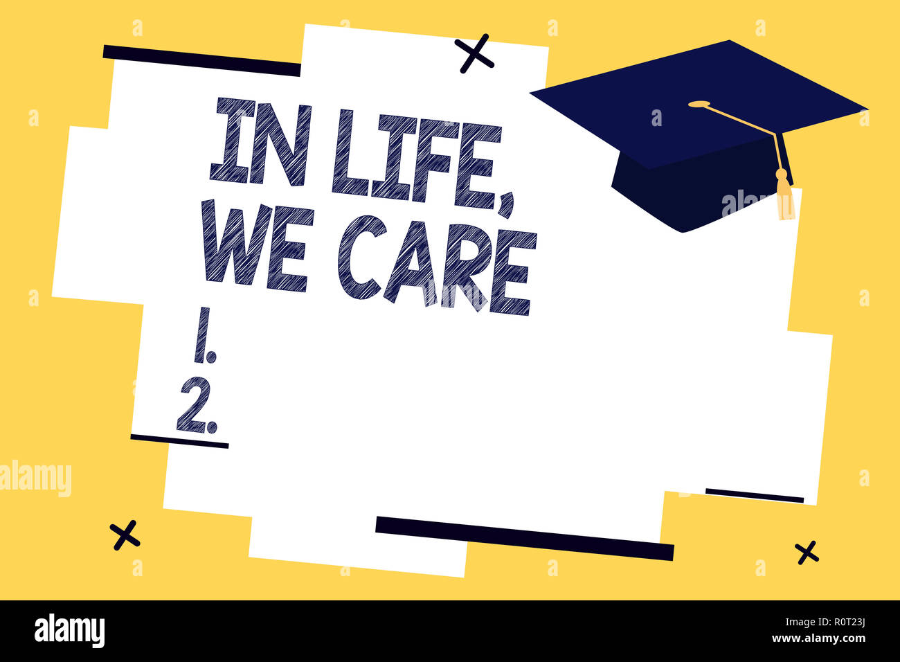 Text sign showing In Life, We Care. Conceptual photo Cherishing ...