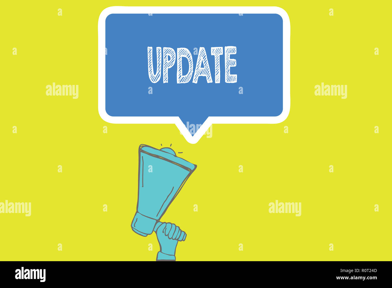 Handwriting text writing Update. Concept meaning Up to date Make ...