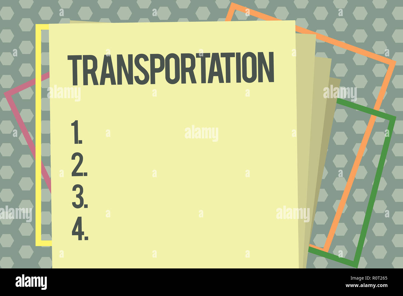Word writing text Transportation. Business concept for Means of ...
