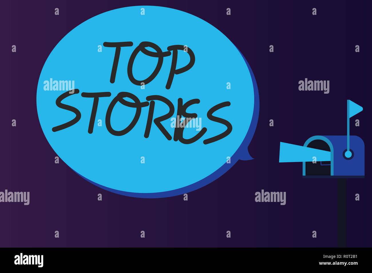 Word writing text Top Stories. Business concept for Most read important ...
