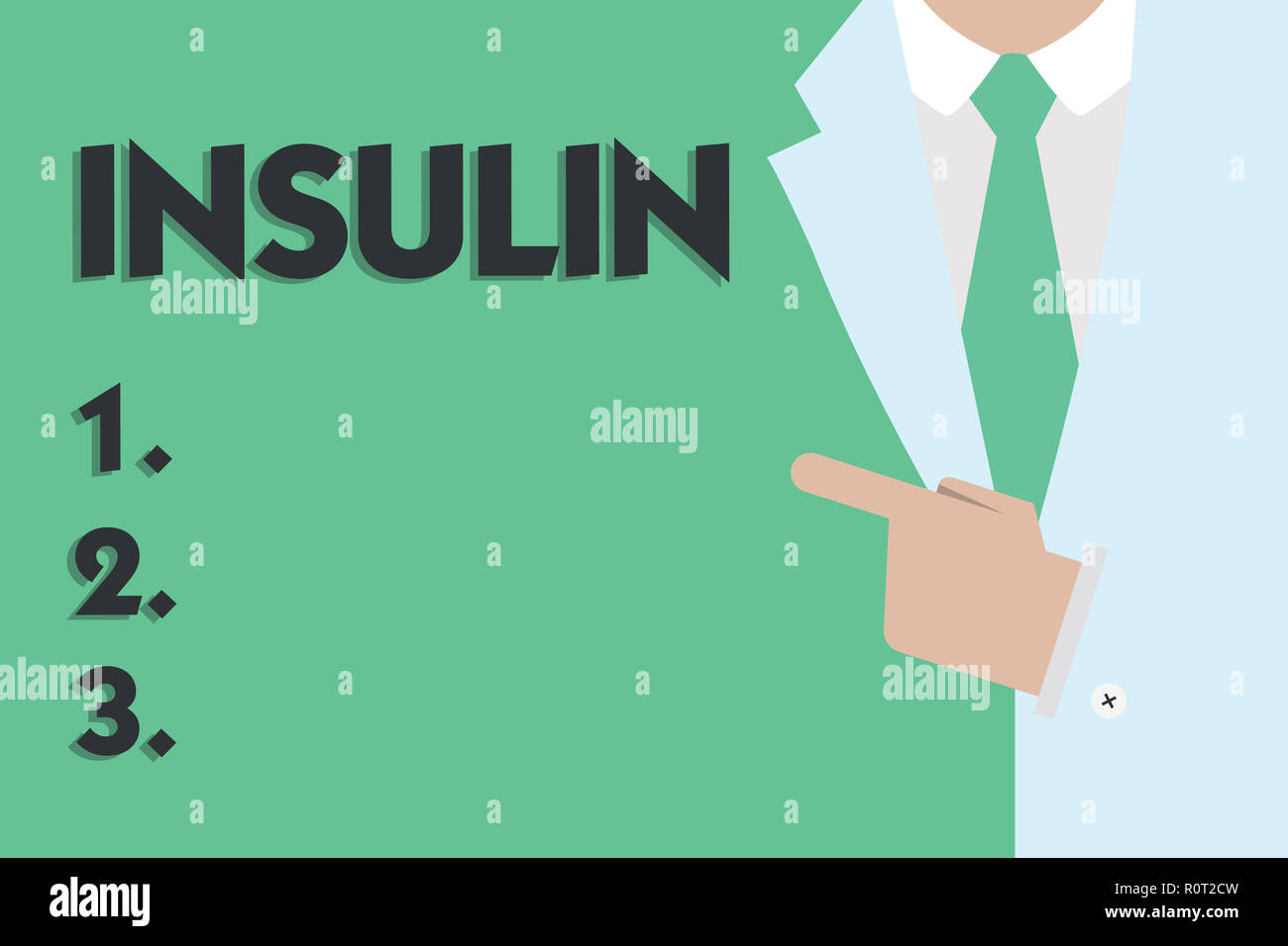 Text sign showing Insulin. Conceptual photo Protein pancreatic hormone ...