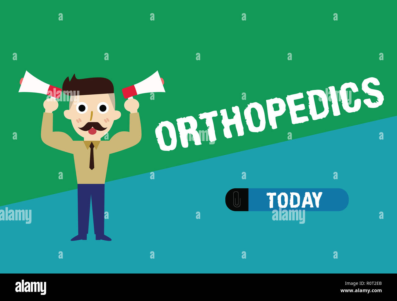 Handwriting text writing Orthopedics. Concept meaning Medical specialty ...