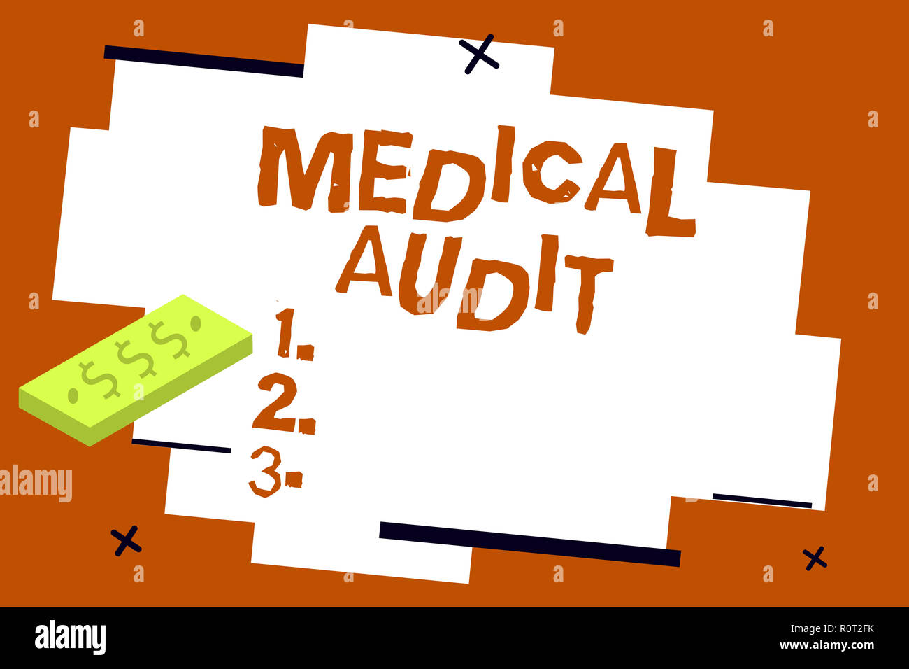 Writing note showing Medical Audit. Business photo showcasing Review of ...