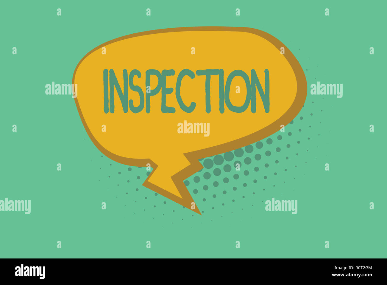 Text sign showing Inspection. Conceptual photo Careful examination or ...