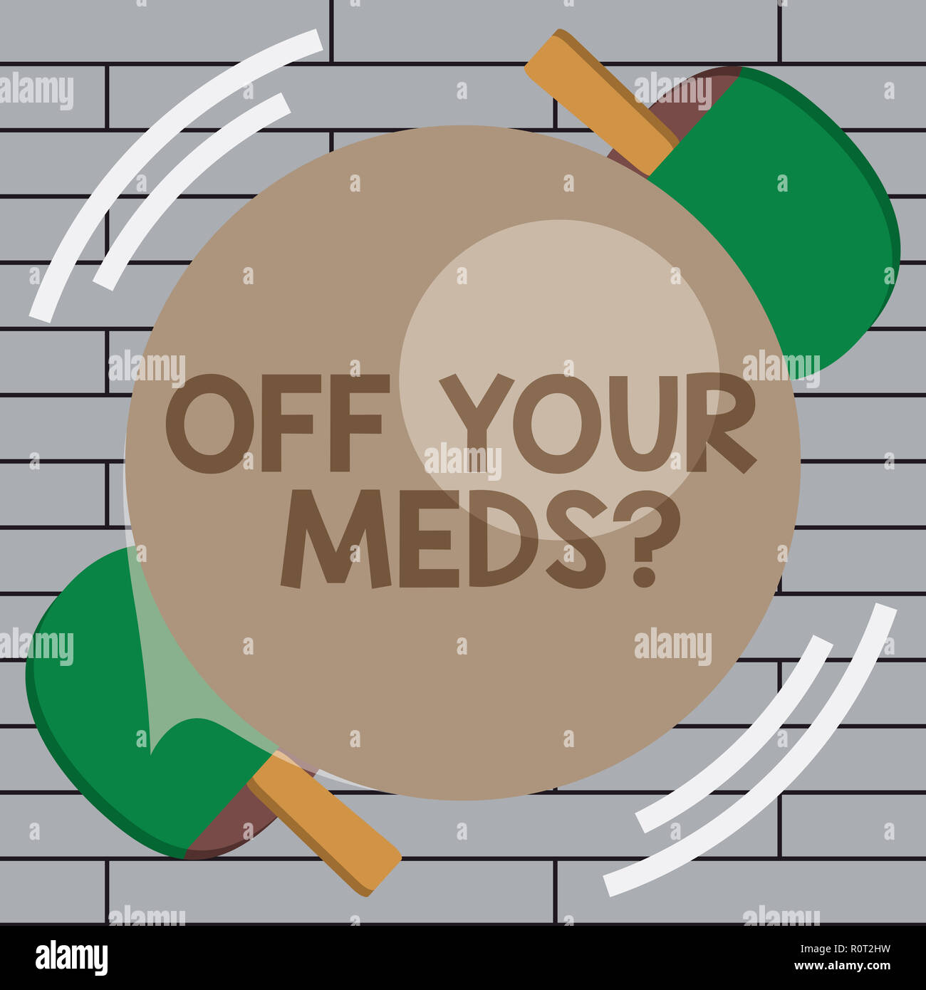 Handwriting text writing Off Your Meds question. Concept meaning ...