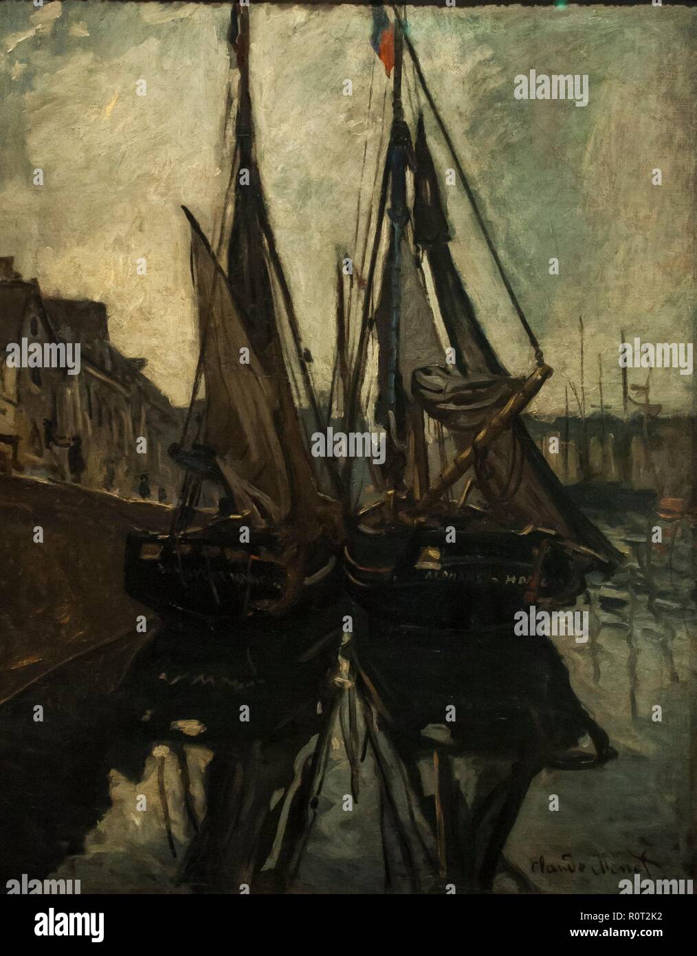 Claude Monet, "Fishing Boats in Honfleur", 1868, Museo Calouste ...