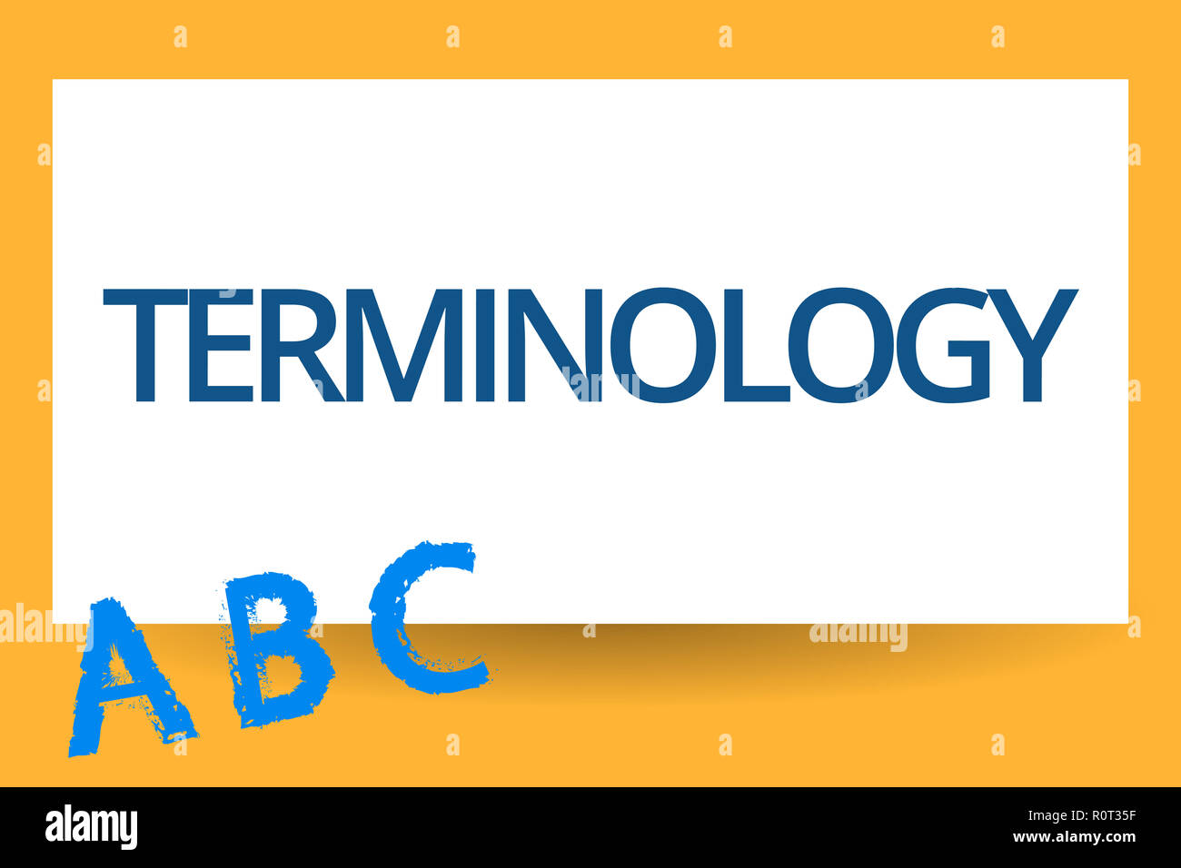 Text sign showing Terminology. Conceptual photo Terms used with ...