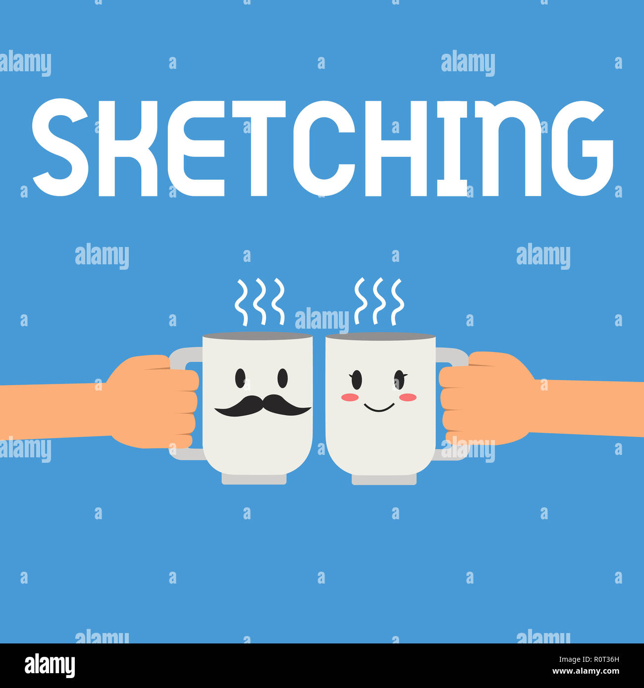 Writing note showing Sketching. Business photo showcasing Making a ...