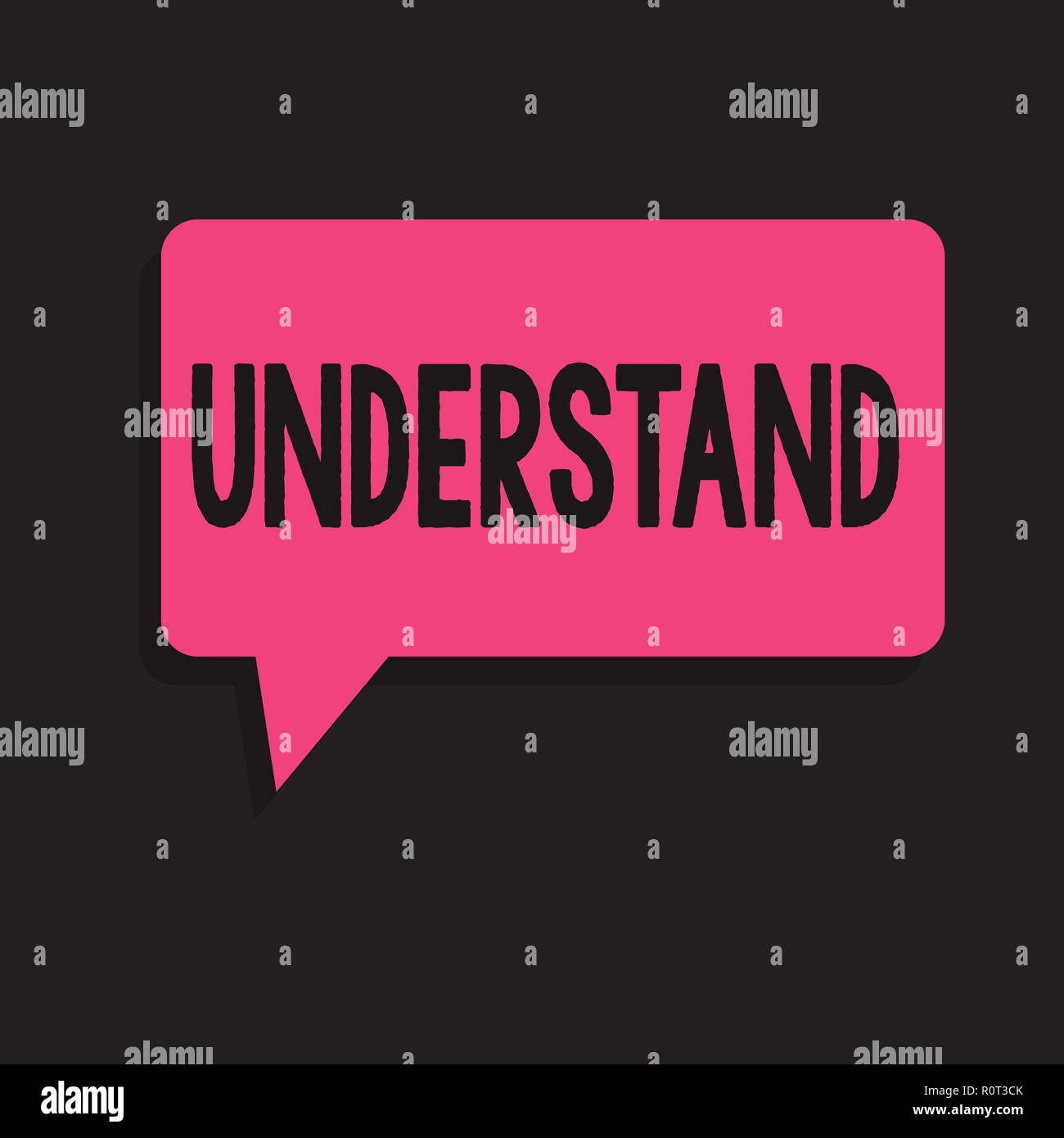 Writing note showing Understand. Business photo showcasing Perceive the ...