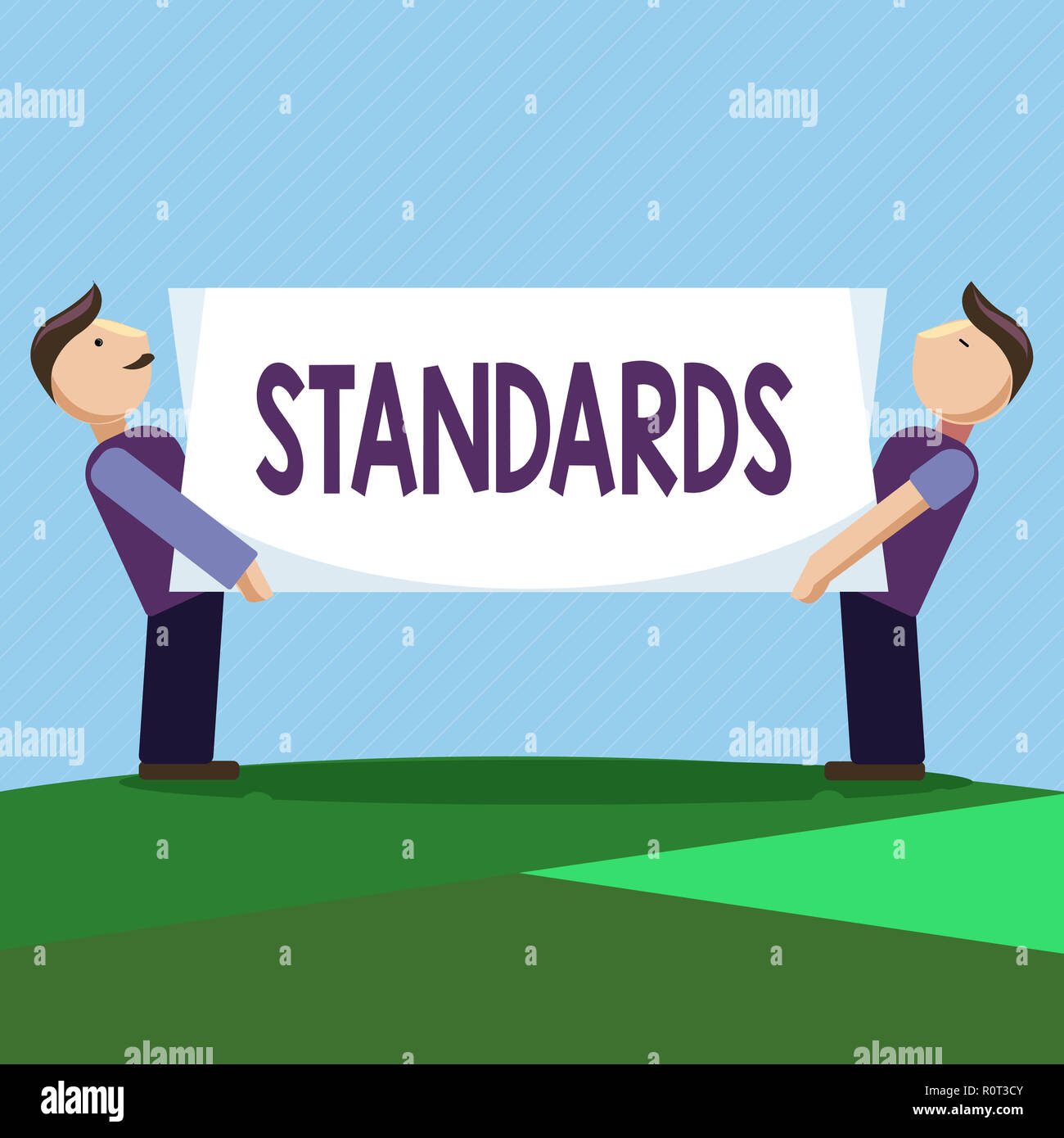 Conceptual hand writing showing Standards. Business photo text Level of ...
