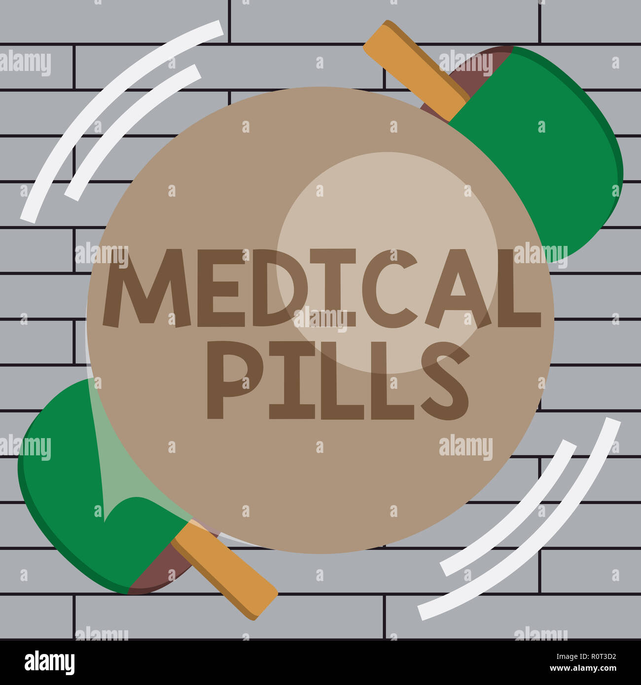 Handwriting text writing Medical Pills. Concept meaning Drug used to ...
