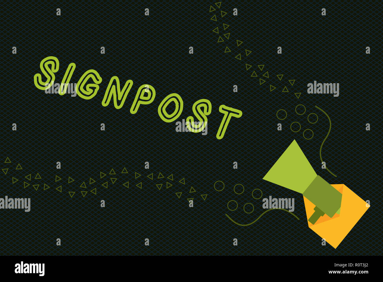 Writing note showing Signpost. Business photo showcasing sign giving ...