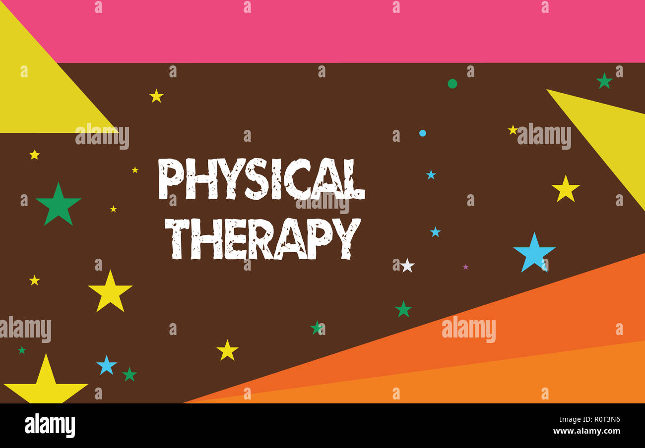 Writing note showing Physical Therapy. Business photo showcasing ...