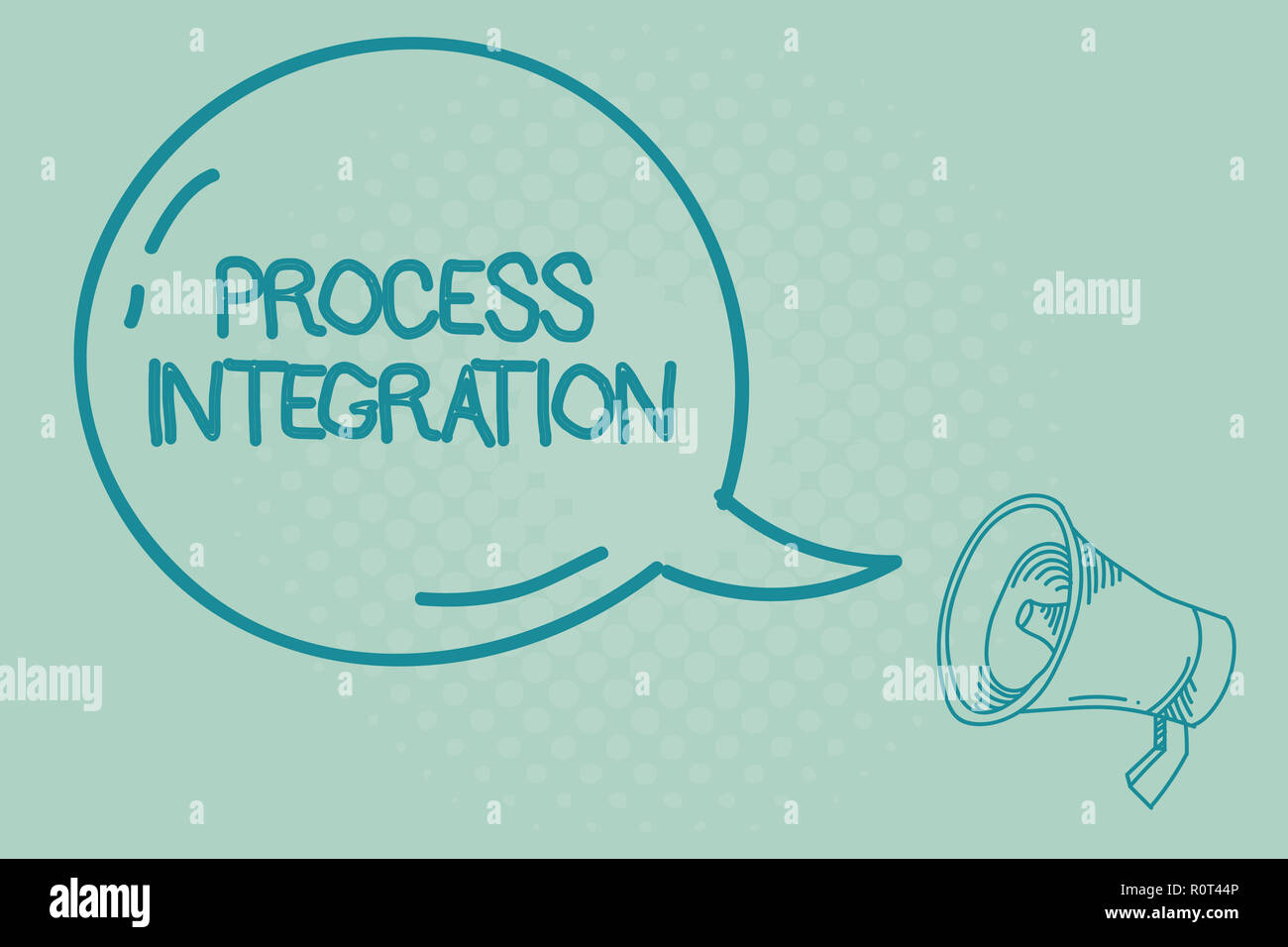 Text sign showing Process Integration. Conceptual photo Connectivity of ...