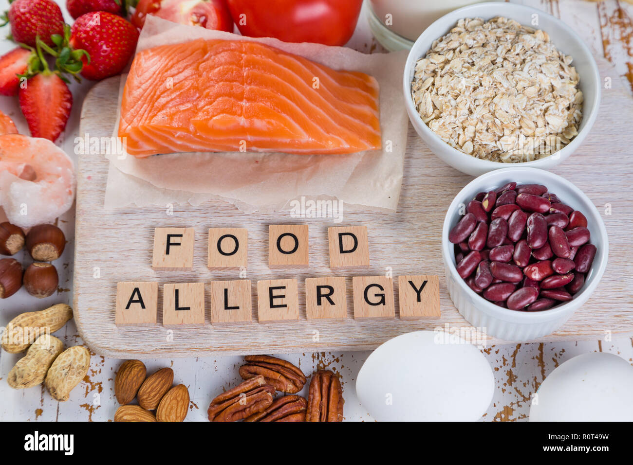 Allergy food concept food allergens hi-res stock photography and images ...