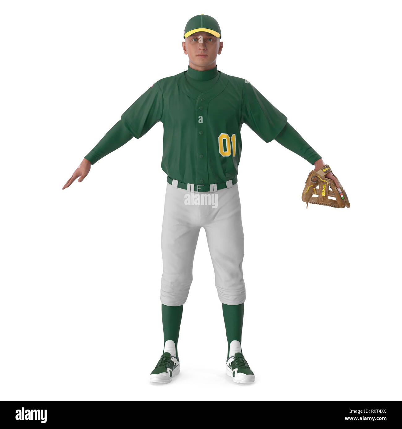 3d white people baseball player Cut Out Stock Images & Pictures - Alamy
