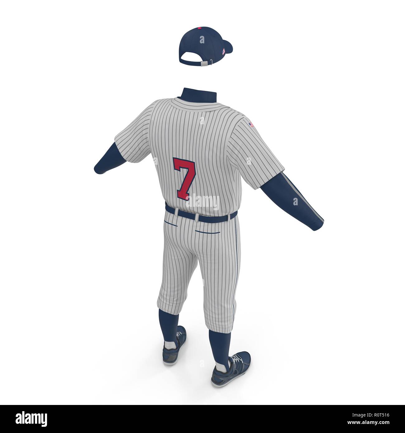 Baseball Clothes on white. 3D illustration Stock Photo - Alamy