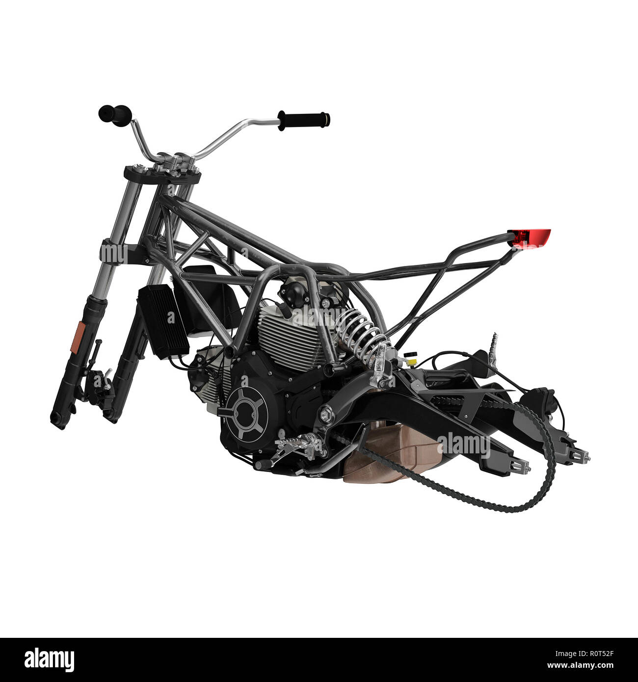 Bike Frame and Engine on white. 3D illustration Stock Photo - Alamy