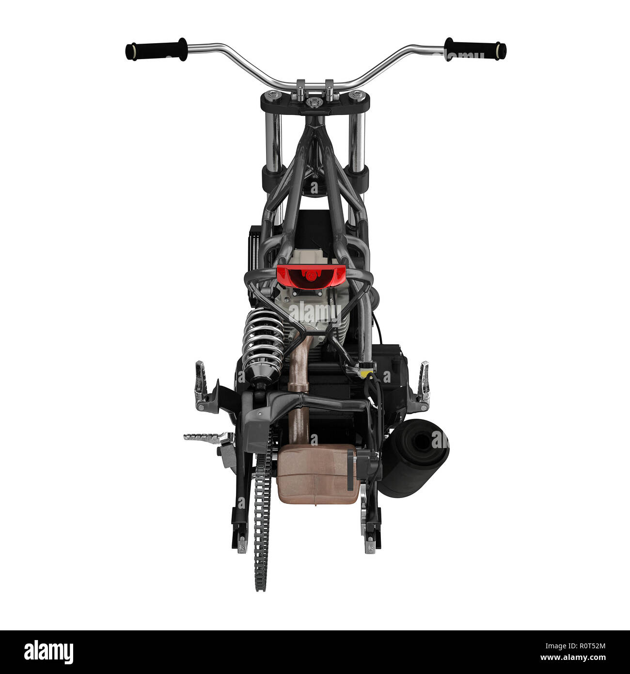 Bike Frame and Engine on white. 3D illustration Stock Photo - Alamy