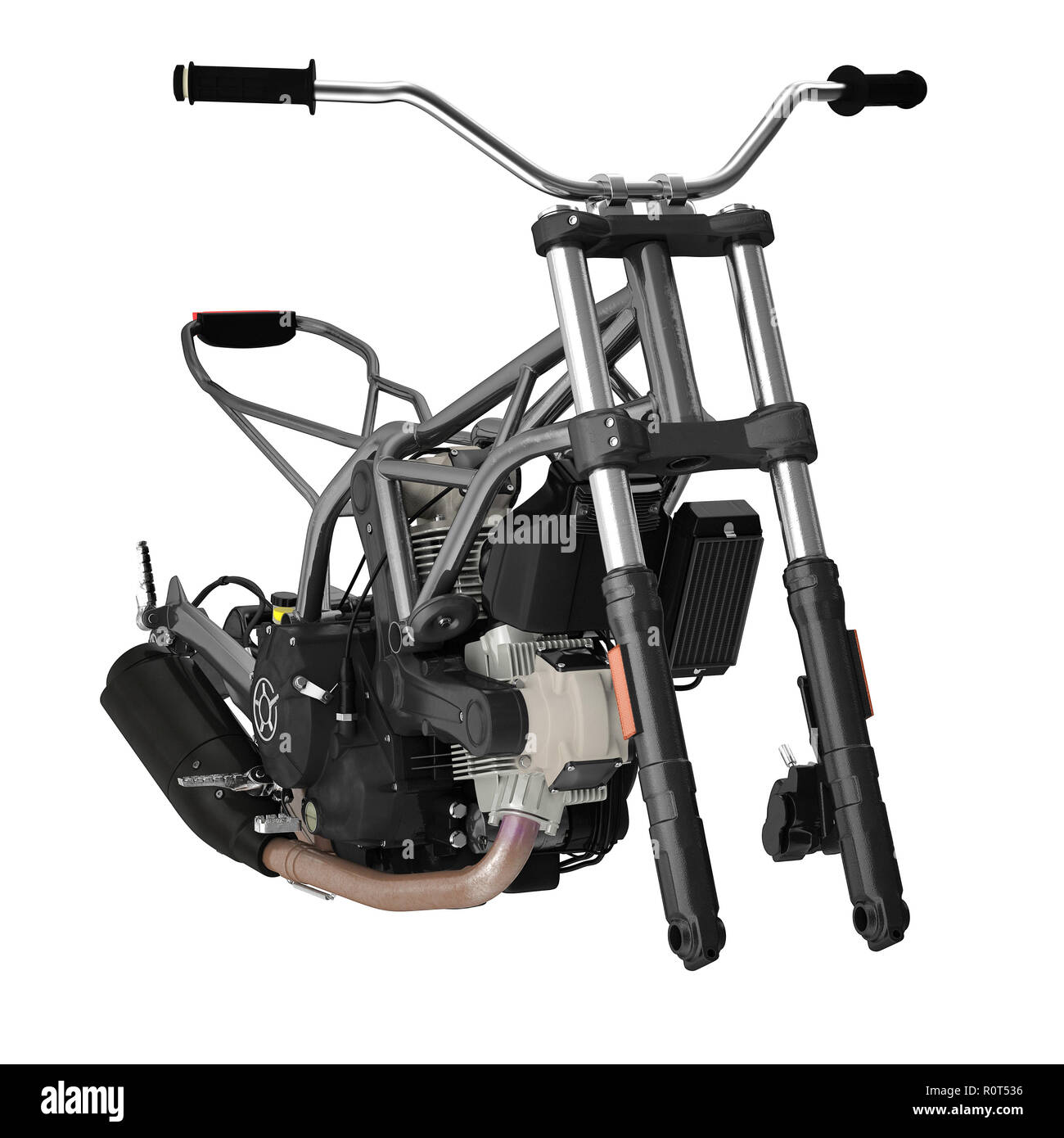 Bike Frame and Engine on white. 3D illustration Stock Photo - Alamy