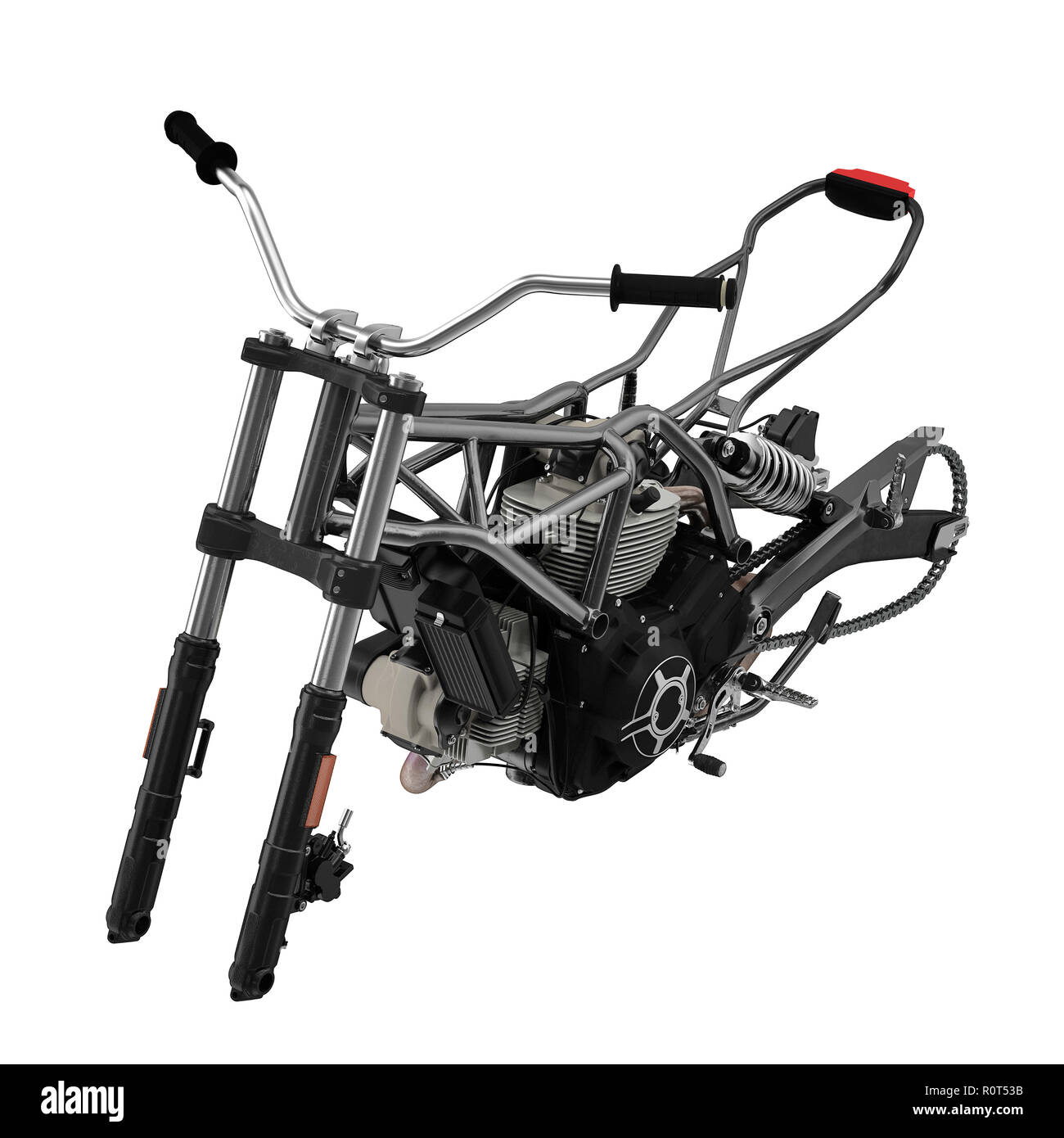 Bike Frame and Engine on white. 3D illustration Stock Photo - Alamy
