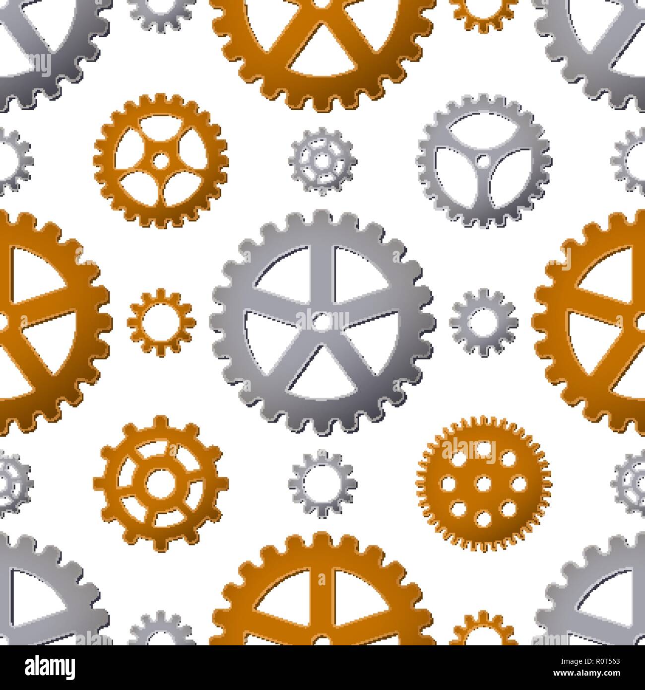 Seamless pattern background with gears. Vector illustration. Industrial ...