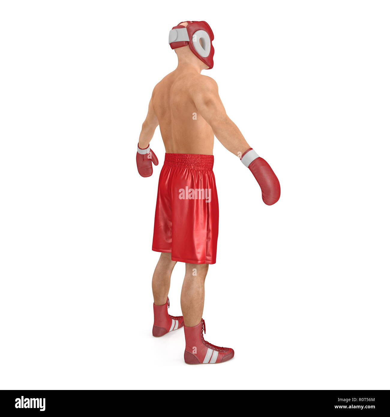 Portrait muscular male boxer boxing Cut Out Stock Images & Pictures - Alamy