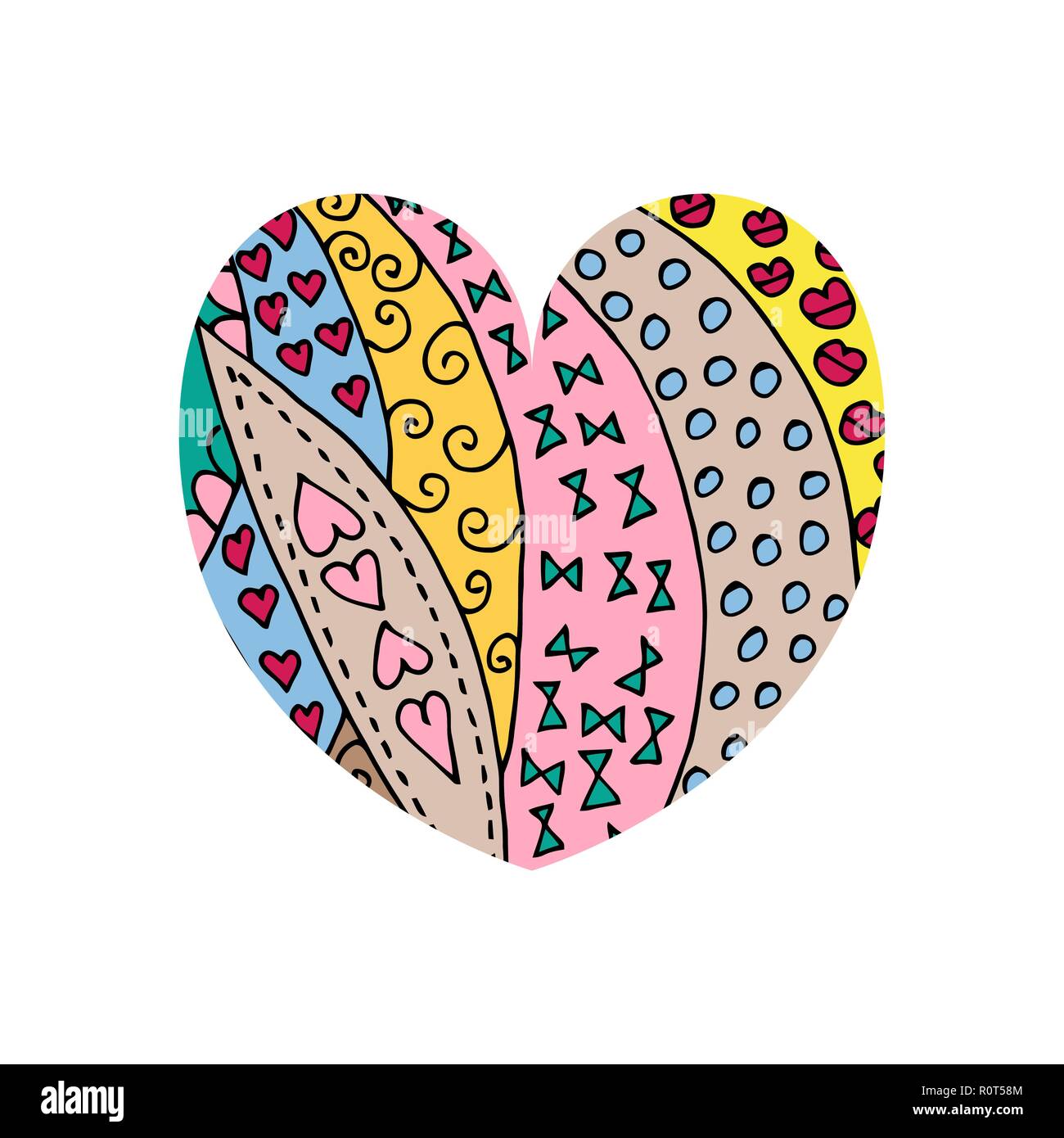 Shape of heart tangle pattern. Vector illustration. Valentine s day ...