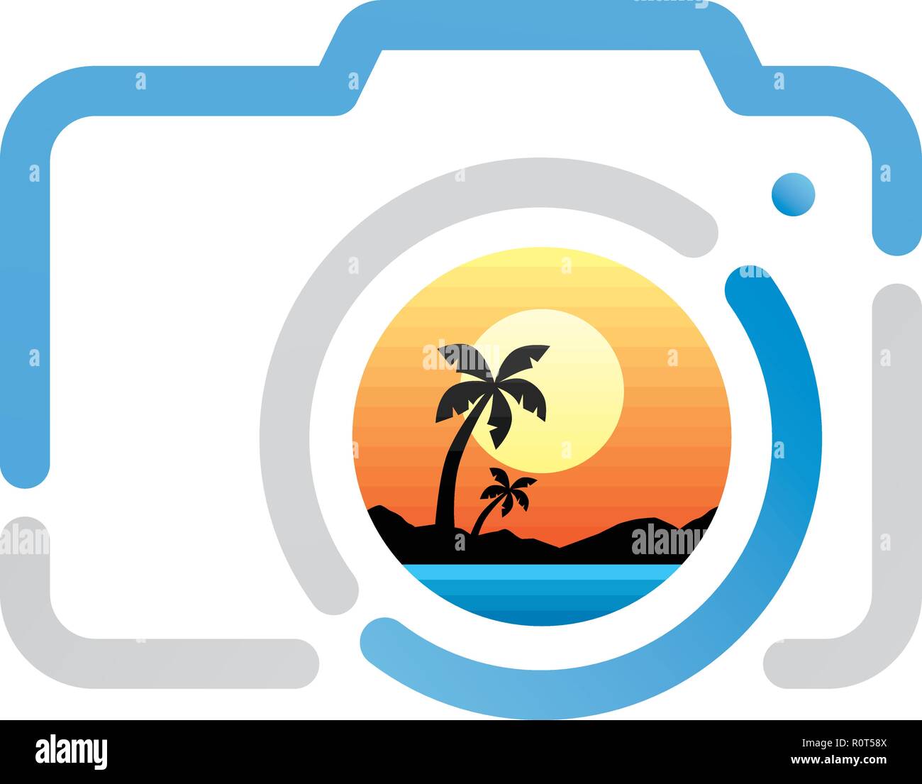beach photography sign symbol camera icon vector art Stock Vector Image ...