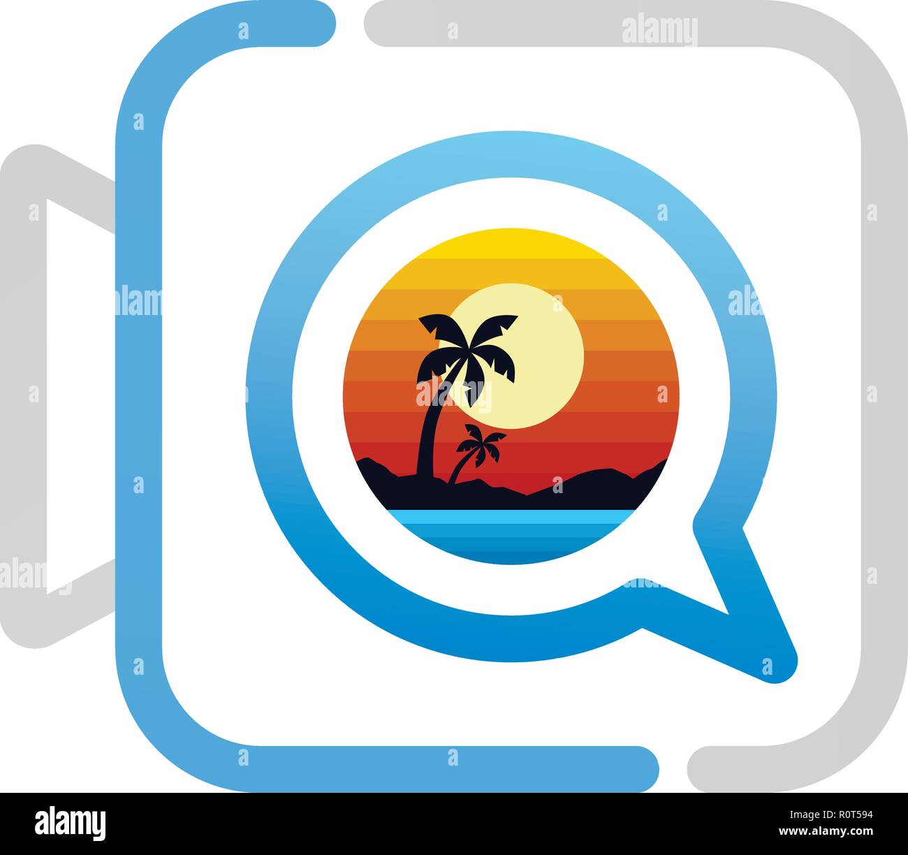beach photography sign symbol camera icon vector art Stock Vector Image ...