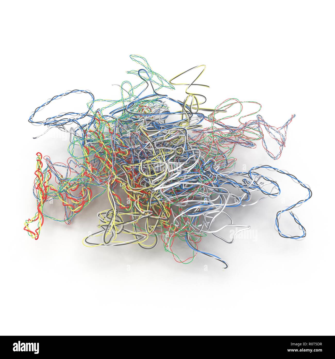 Messy cables and wires Cut Out Stock Images & Pictures - Alamy