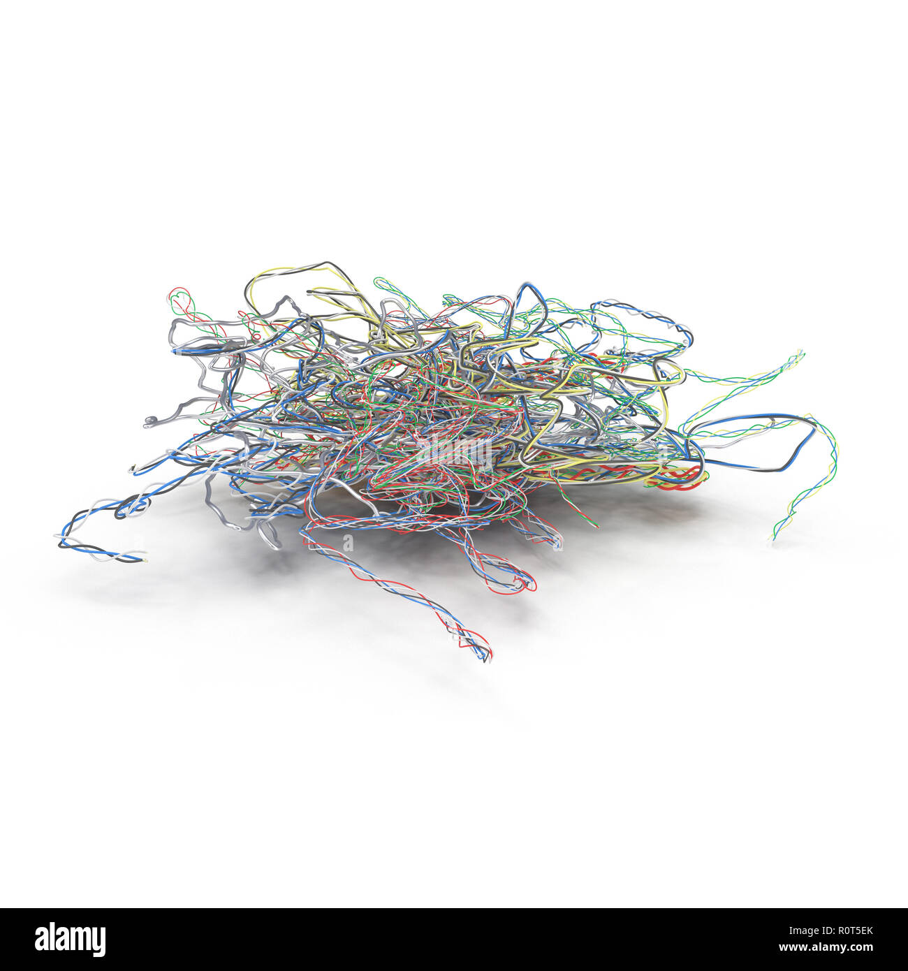 Tangled cables and wires Cut Out Stock Images & Pictures - Alamy