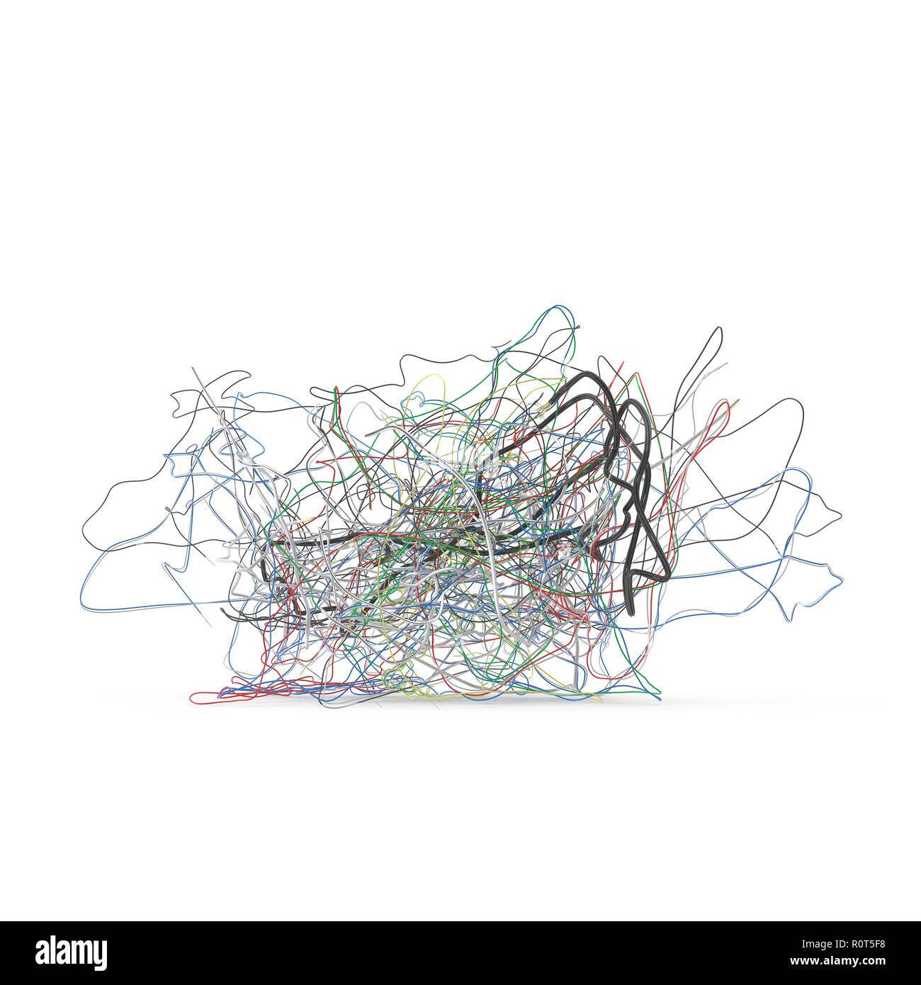 Messy electric wires Cut Out Stock Images & Pictures - Alamy