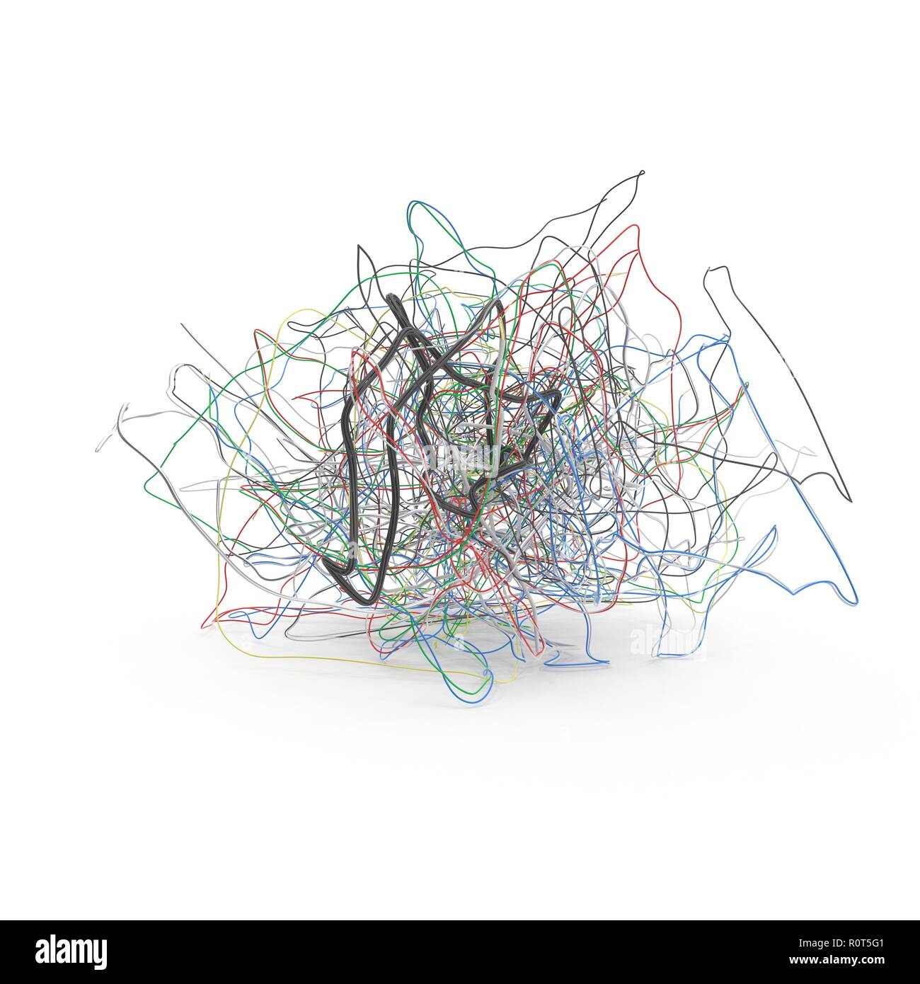 Messy cables and wires Cut Out Stock Images & Pictures - Alamy