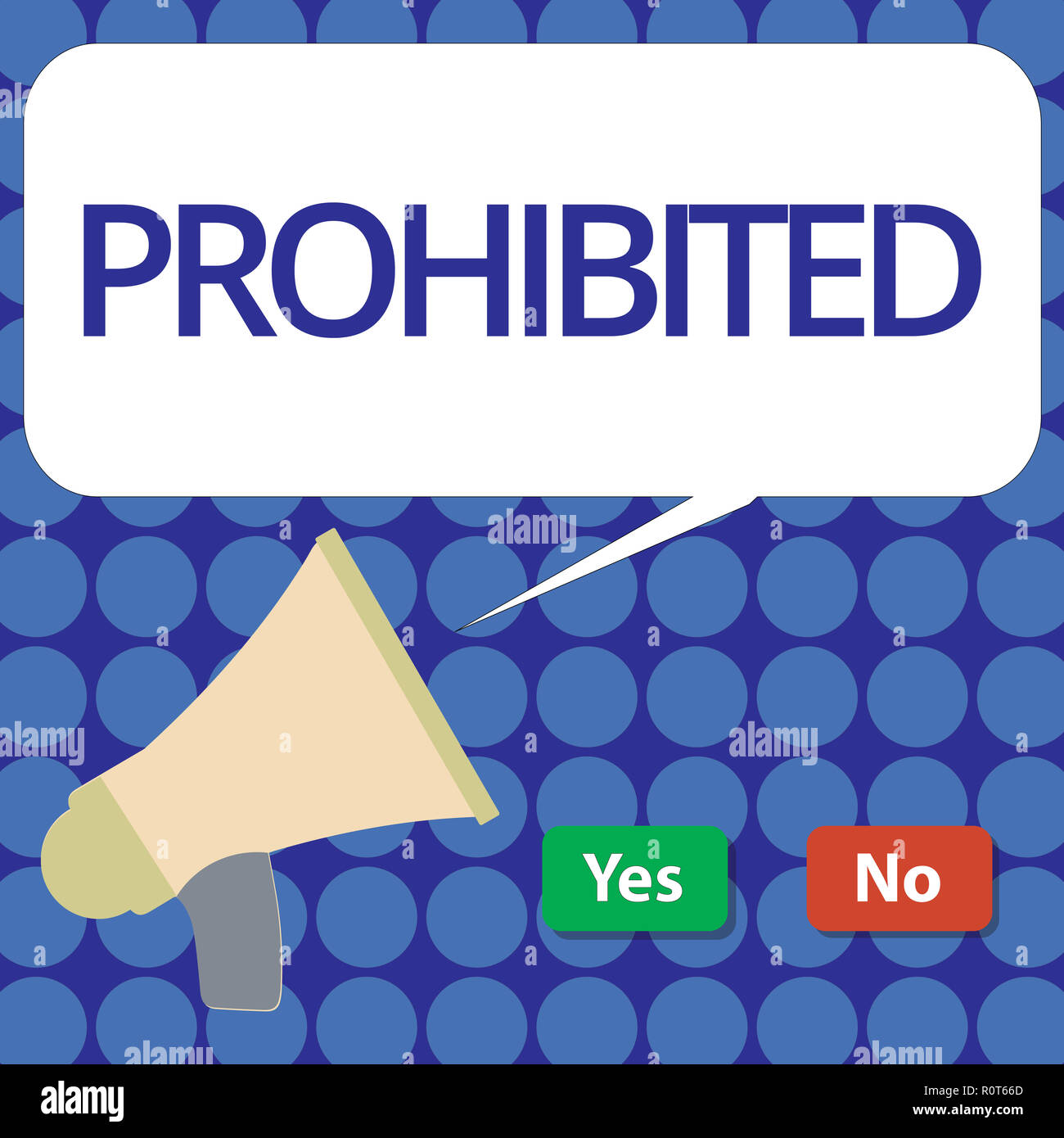 Word writing text Prohibited. Business concept for Something that has ...