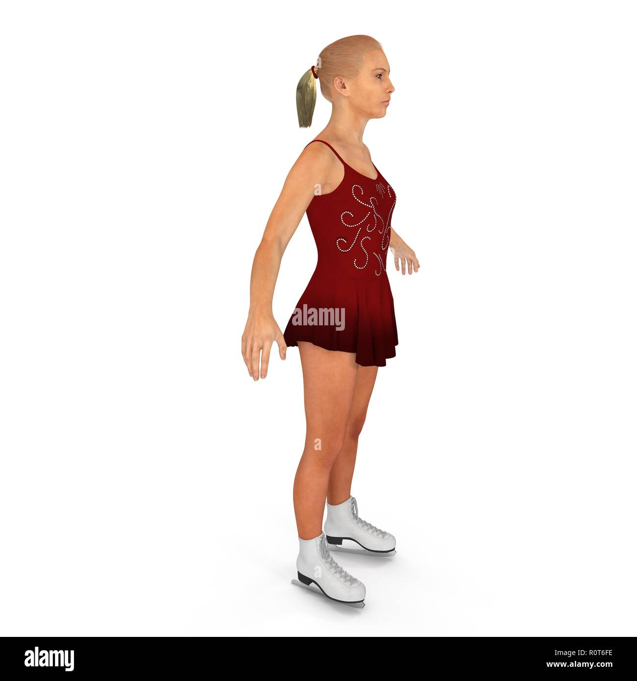 Female figure skater ice perform Cut Out Stock Images & Pictures - Alamy