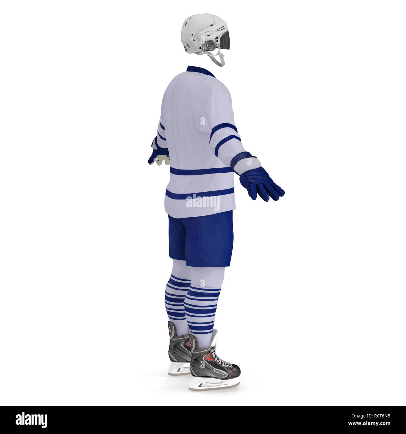 Hockey Gear on white. 3D illustration Stock Photo - Alamy