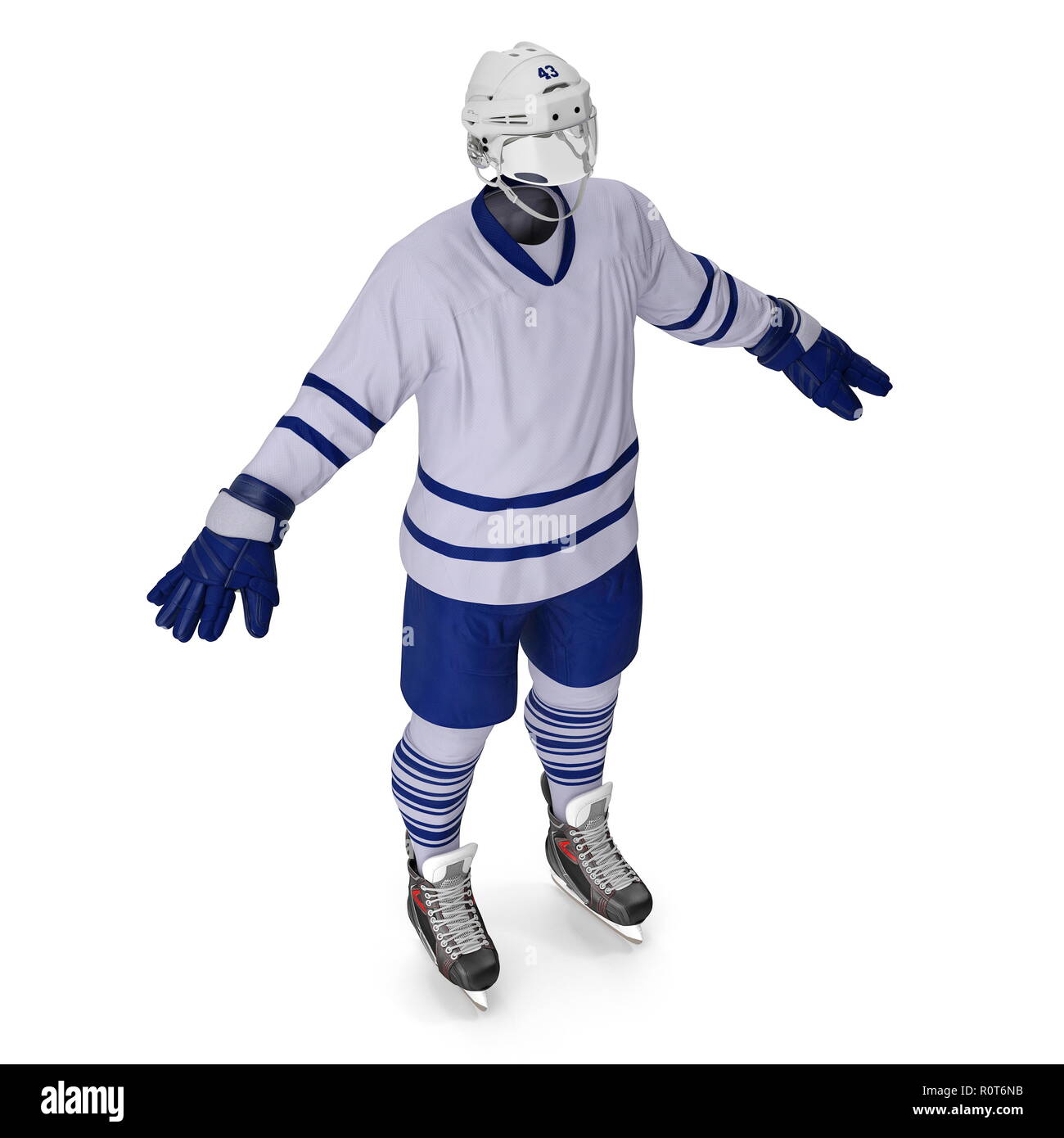 Hockey Gear on white. 3D illustration Stock Photo - Alamy
