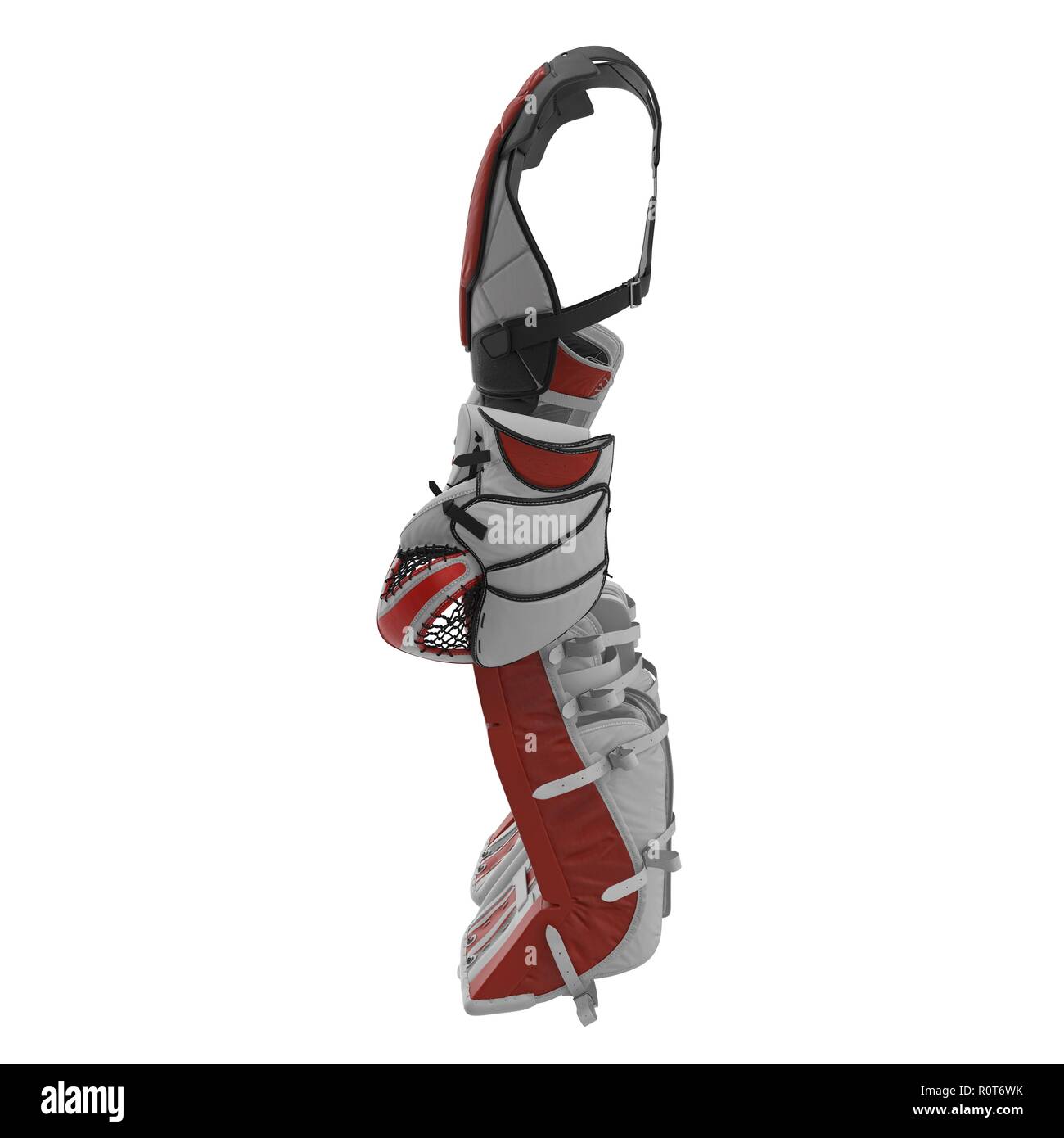 Hockey Goalie Protection Kit on white. 3D illustration Stock Photo - Alamy