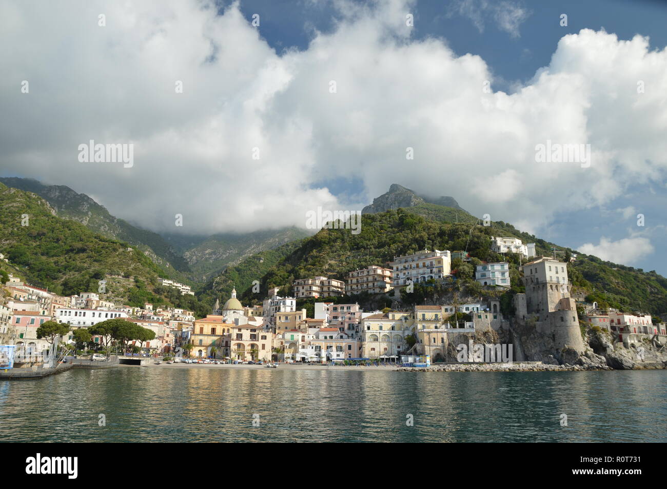 Clouds sky promises rain on the sea city Stock Photo - Alamy