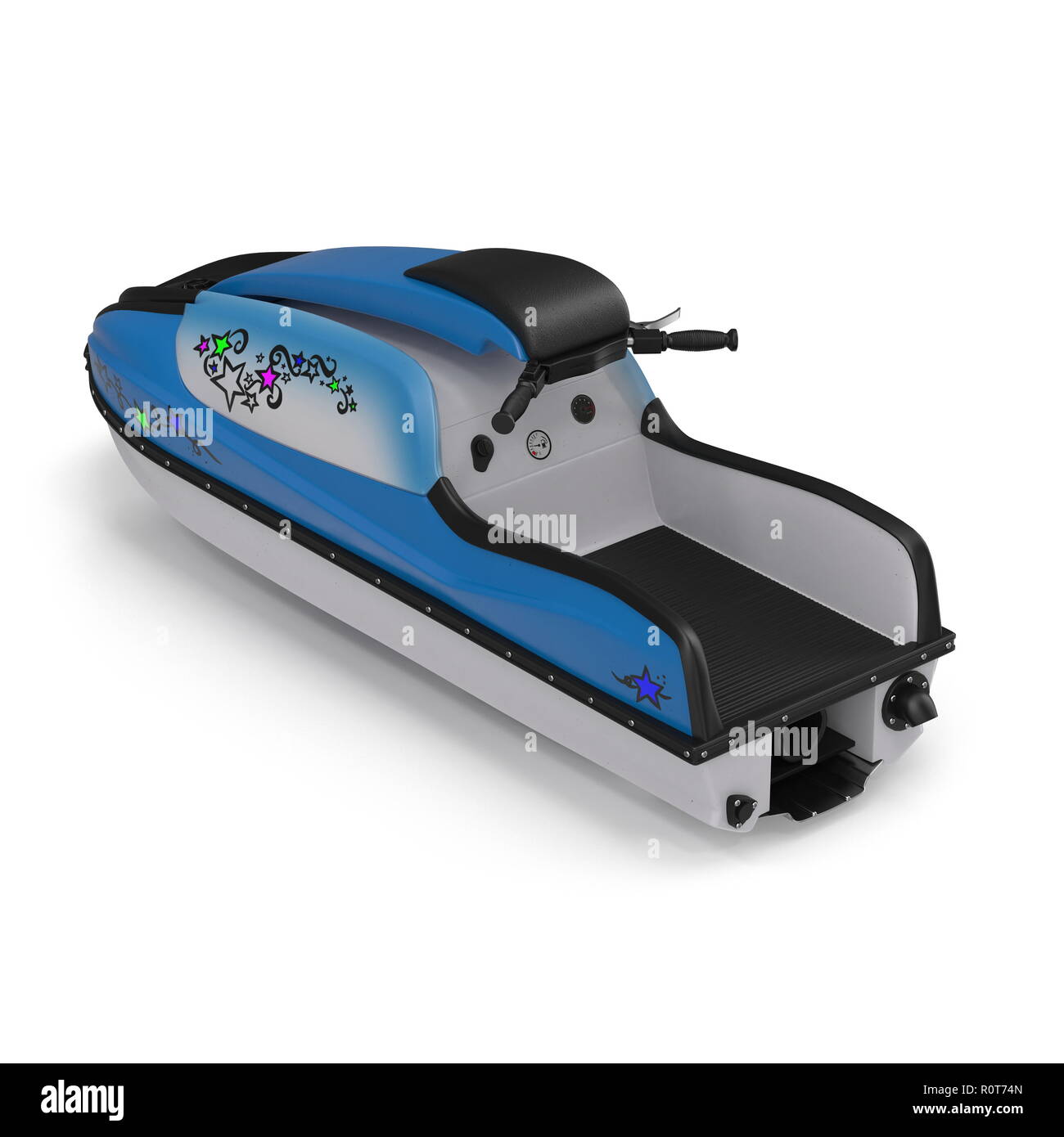 jet ski isolated on white. 3D illustration Stock Photo - Alamy