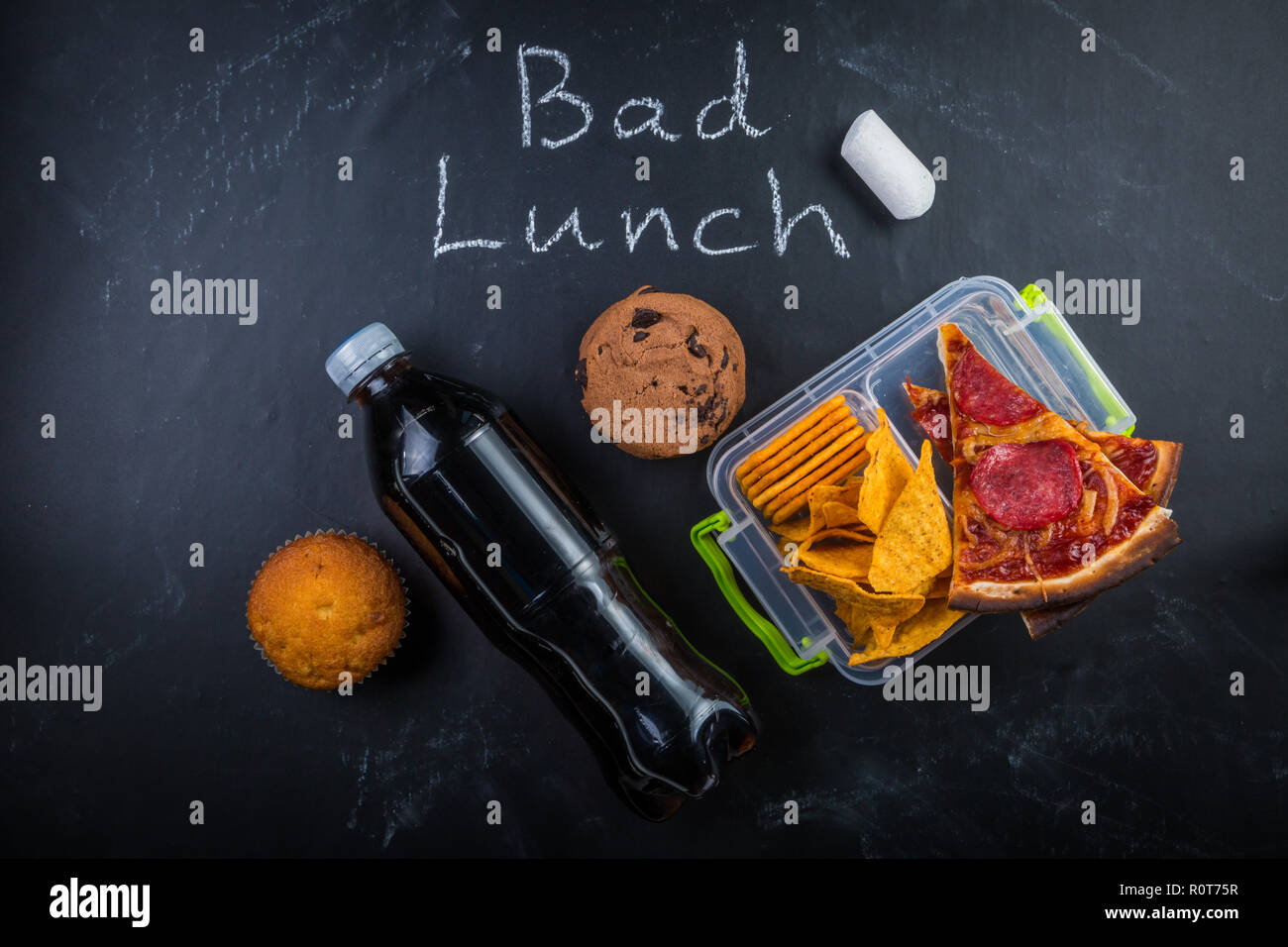 Unhealthy school lunch Stock Photo - Alamy