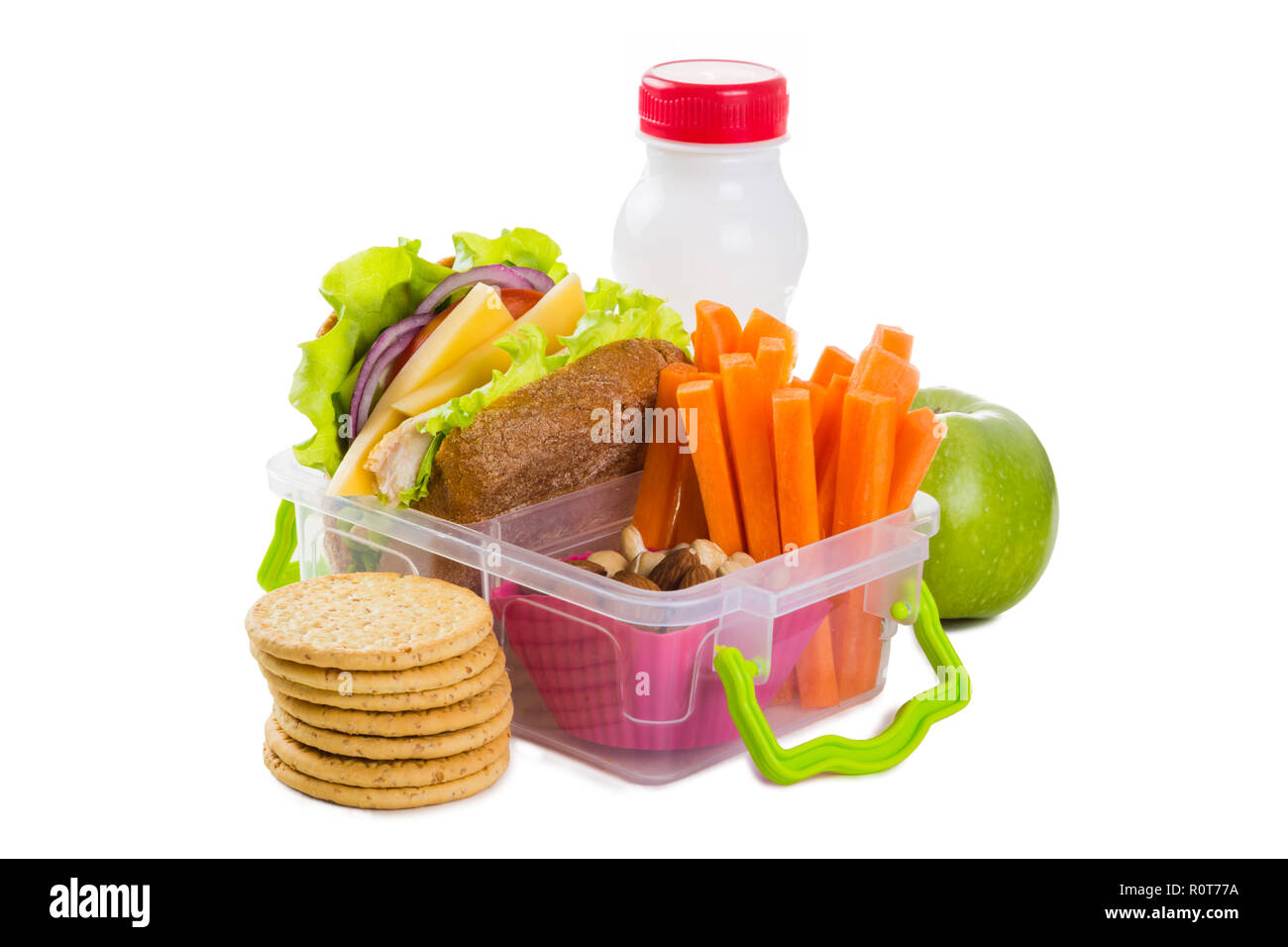 Fresh healthy school lunch Stock Photo - Alamy