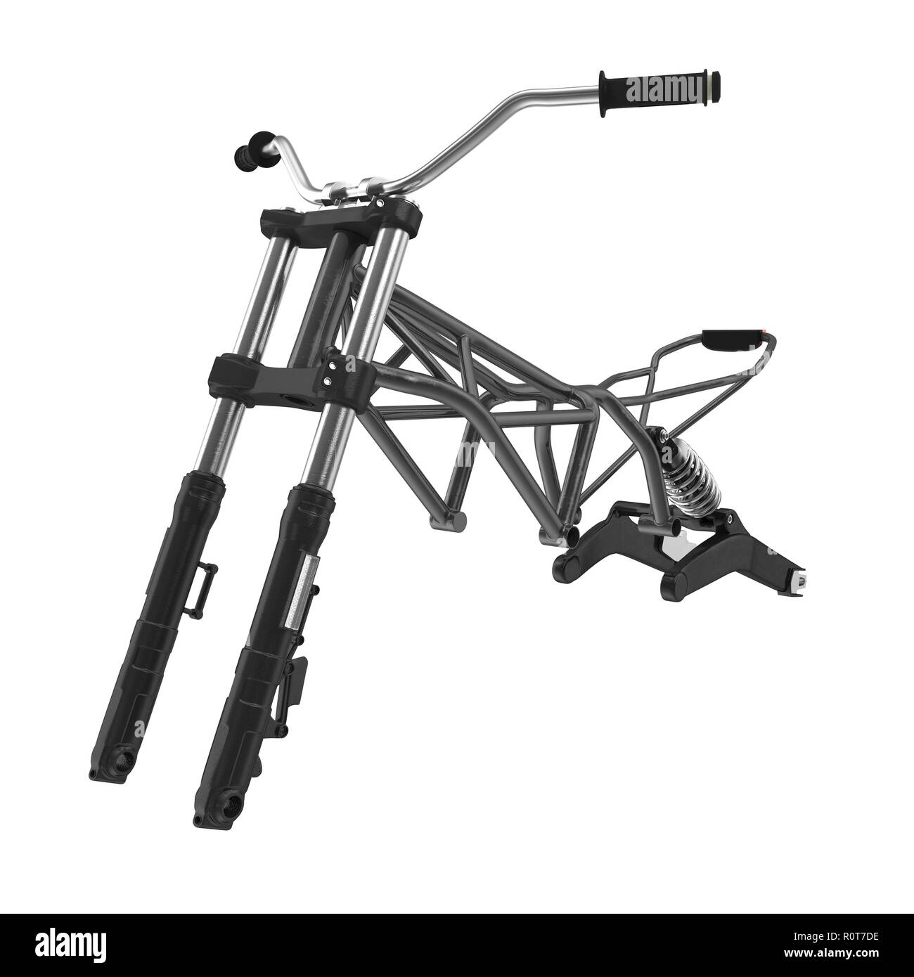 Motorcycle Frame on white. 3D illustration Stock Photo - Alamy