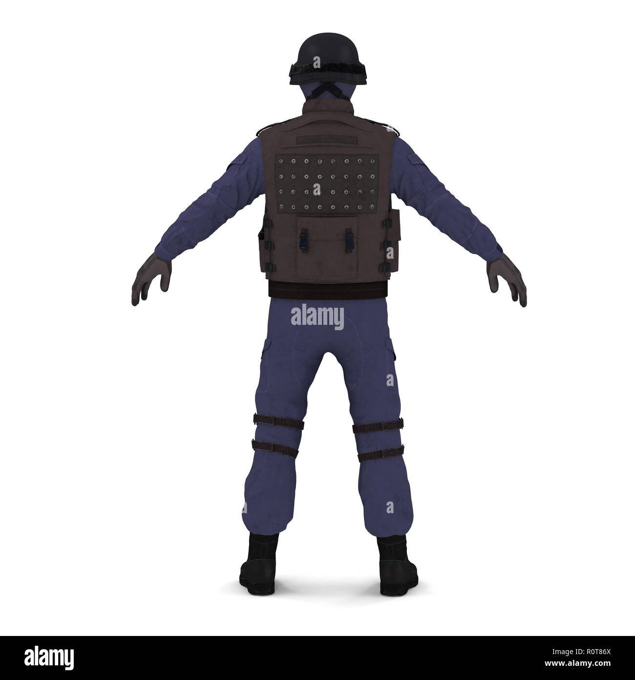 SWAT police officer on white. 3D illustration Stock Photo - Alamy