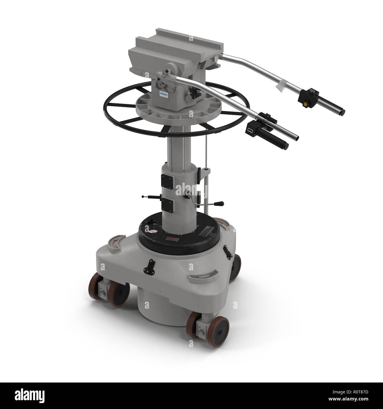 TV Studio Camera Pedestal on white. 3D illustration Stock Photo - Alamy