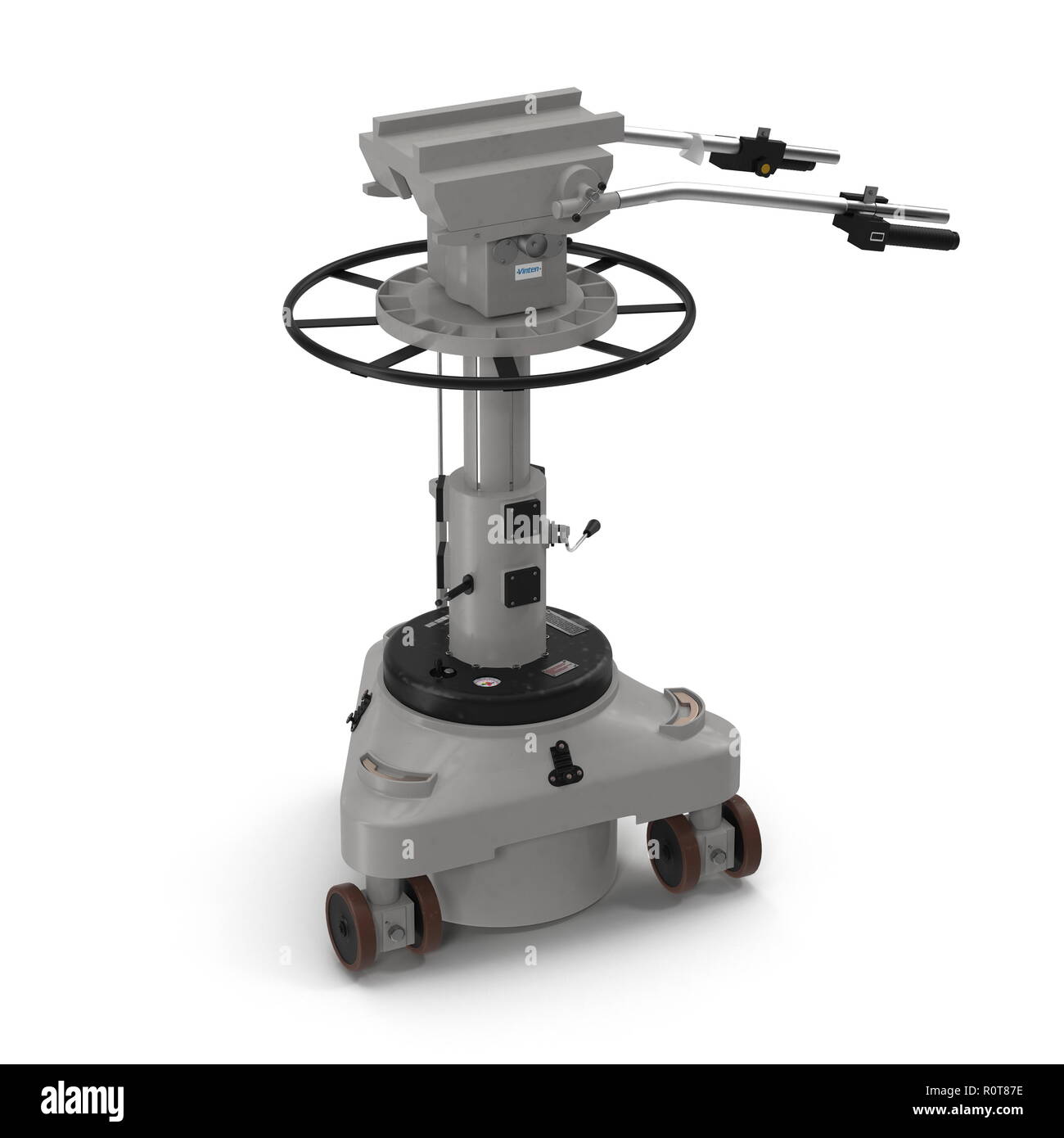 TV Studio Camera Pedestal on white. 3D illustration Stock Photo - Alamy